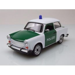 Welly Modellauto Trabant 601 Trabbi Polizei grün weiß Modellauto 1:24 Welly