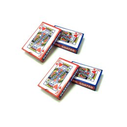 TSB Werk Spielesammlung, 4x 54 Spielkarten Set (2x Rot & 2x Blau) Karten