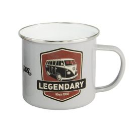 VW Collection by BRISA Tasse Volkswagen Große Emaille Kaffee-Tee-Tasse-Becher-Haferl