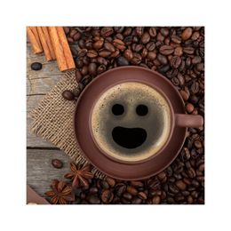 Wallario Möbelfolie Lustige Kaffeetasse mit einem Lächeln