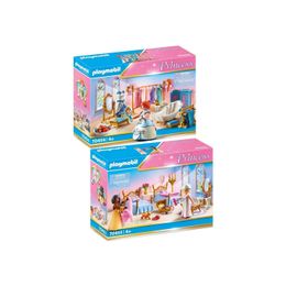 Playmobil® Spielbausteine 70453 70454 Princess 2er Set Schlafsaal + Ankleidezimmer mit