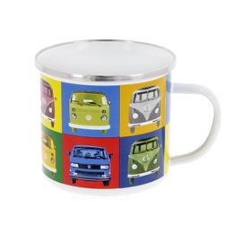 VW Collection by BRISA Tasse Volkswagen Große Emaille Kaffee-Tee-Tasse-Becher-Haferl