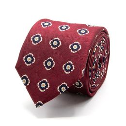 BGENTS Krawatte Seiden-Jacquard Krawatte mit Blüten-Muster Breit (8cm)