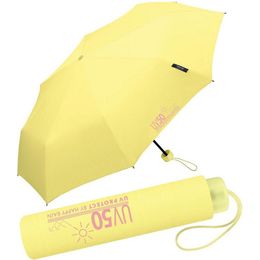 Happy Rain Taschenregenschirm UV-Protect UV50 Super-Mini-Schirm mit Sonnenschutz