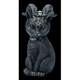 Figuren Shop GmbH Tierfigur Okkulte Katzenfigur mit Hörnern