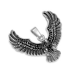 BUNGSA Anhänger Set Anhänger Fliegender Adler Silber aus Edelstahl Unisex (1-tlg)