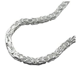 Schmuck Krone Silberkette 4mm Collier Kette Königskette Halskette 925 Silber massiv 50 cm Silberkette