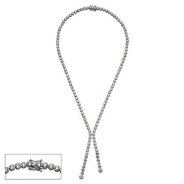 Schmuck Krone Silberkette Collier Silberkette Halskette Halsschmuck mit weißen Zirkonia 925 Silber 42cm