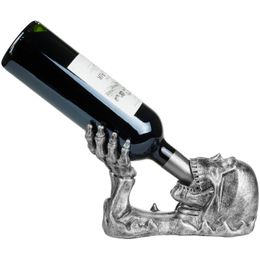 BRUBAKER Weinflaschenhalter Totenkopf Silber