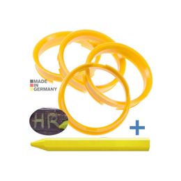 rkc Reifenstift 4X Zentrierringe Gelb Felgen Ringe + 1x Reifen Kreide Fett Stift