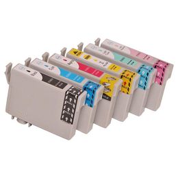 ABC Tintenpatrone (Kompatibel Set 6x Druckerpatrone für Epson T0801-T0806 Stylus Photo P5