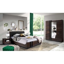 Stylefy Schlafzimmer-Set Portolano II Massivholz Schokolade Eiche