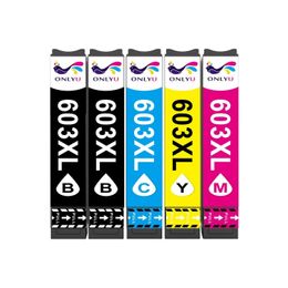 MOOHO 5er-pack ersetzt Epson 603XL 603 XL 603 XL Tintenpatrone (Workforce WF-2835 WF-2850 WF-2810 WF-2830