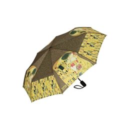 VON LILIENFELD Taschenregenschirm Motivschirm Gustav Klimt Der Kuss Auf-und-Zu Automatik Leicht Kunst