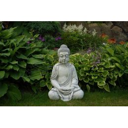 JVmoebel Skulptur Buddha Skulptur in Steinoptik. Große Skulptur für Garten