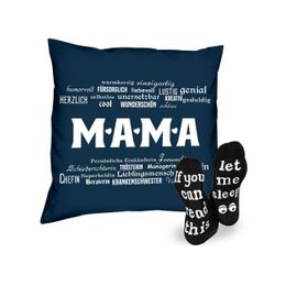 Soreso® Soreso® Dekokissen Kissen + Socken Geschenk für Mama zum Geburtstag Muttertag Weihnachten