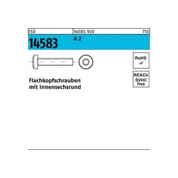 Reyher Schraube 500er Pack Flachkopfschraube ISO 14583 ISR M4x 35 A 2 500 Stück ISO 1