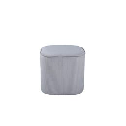 ebuy24 Pouf Piff Pouf, Hocker Ø44cm Samt grau. (1-St)