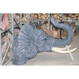 JVmoebel Skulptur Kopf elefant Büste Figur Statue Skulptur Figuren Garten Wand Deko Neu