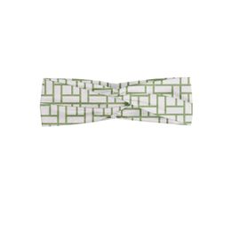 Abakuhaus Stirnband Elastisch und Angenehme alltags accessories Grün Maze geformte Quadrate Linien