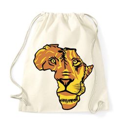 Blondie & Brownie Blondie & Brownie Turnbeutel aus Baumwolle African Lion Afrika Löwe Raubkatze Kontinent Katze