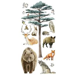 Wallarena Wandtattoo Kinderzimmer Mädchen Kinder Tiere Baum Wandsticker