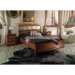 JVmoebel Bett, Bett Doppelbett Vaccari cav giovanni Massivholz Schlafzimmer Design