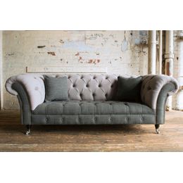 JVmoebel 3-Sitzer Chesterfield Design Luxus Polster Sofa Couch Sitz Garnitur Textil #127