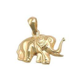 Gallay Kettenanhänger Anhänger 15x12mm Elefant glänzend 9Kt GOLD