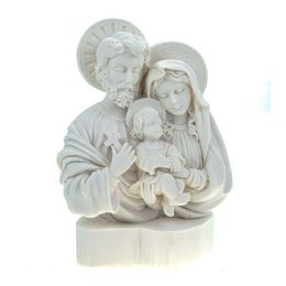 Kremers Schatzkiste Dekofigur Alabaster Deko Figur Jesus mit Maria und Jesus