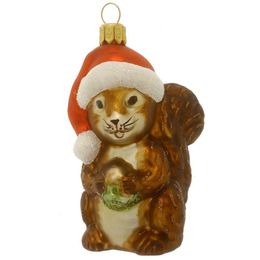 Hamburger Weihnachtskontor Christbaumschmuck Eichhörnchen mit Weihnachtsmütze