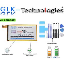 GLK-Technologies High Power Ersatzakku kompatibel mit Sony Xperia Z3 Compact E5803 E5823 LIS1594ERPC