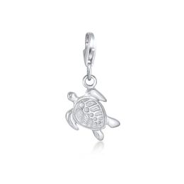 NENALINA Charm-Einhänger Einhänger Schildkröte Tier Meer 925 Silber