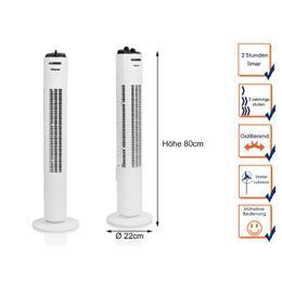 Tristar Turmventilator, leiser Stand-Ventilator ohne Rotor-Blätter