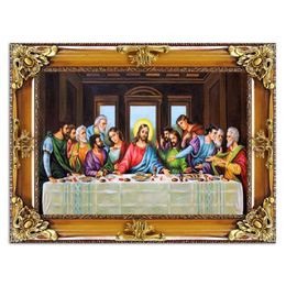 JVmoebel Ölbild Ölbild Gemälde Ölgemälde Biblische Handarbeit Jesus Abendmahl G97422