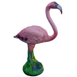 Casa Padrino Skulptur Dekofigur Flamingo Rosa / Mehrfarbig H. 80 cm