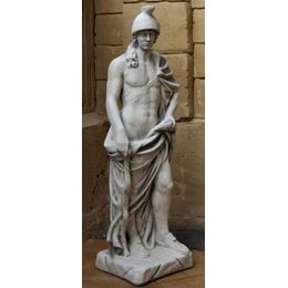 Casa Padrino Skulptur Garten Deko Skulptur Römischer Soldat Grau H. 146 cm