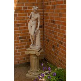Casa Padrino Skulptur Jugendstil Skulptur Venus mit Apfel Antik Stil Grau 27 x H 94 cm Antikstil