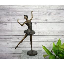 Bronzeskulpturen Skulptur Bronzefigur schöne tanzende Ballerina Tänzerin Wohndekoration