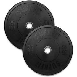 SF SUPRFIT Hantelscheiben Gummierte Fitness Bumper Plates