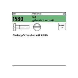 Reyher Schraube 2000er Pack Flachkopfschraube ISO 1580 Schlitz M3x 4 4.8 galv.verz. 20
