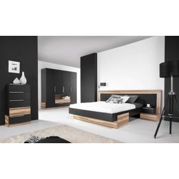 Stylefy Schlafzimmer-Set Adel Schwarz Nussbaum Baltimore
