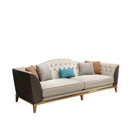 JVmoebel Wohnzimmer-Set, Chesterfield Edelstahl Leder Couch Polster Garnitur Sofa 3+2+2 Sitz