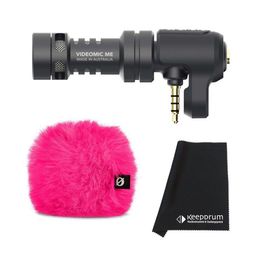 RODE MICROPHONES Mikrofon Rode Videomic Me mit Windschutz Pink und Tuch