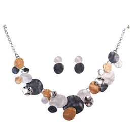 Mein Style Collier-Set Collier mit Ohrringen Plättchen COM037 (1 Stück