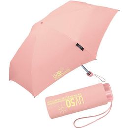 Happy Rain Taschenregenschirm UV-Protect UV50 Ultra Mini Flat mit Sonnenschutz