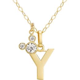 DISNEY Jewelry Collier Disney Mädchen-Kinderkette 375er Gelbgold Kristall