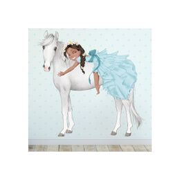 Sunnywall Wandtattoo Prinzessin Mädchen auf Pferd
