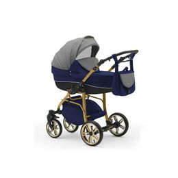 babies-on-wheels Kombi-Kinderwagen 2 in 1 Kinderwagen-Set Cosmo ECO Gold