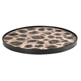 daslagerhaus living Tablett Holztablett Dots rund D 50 cm